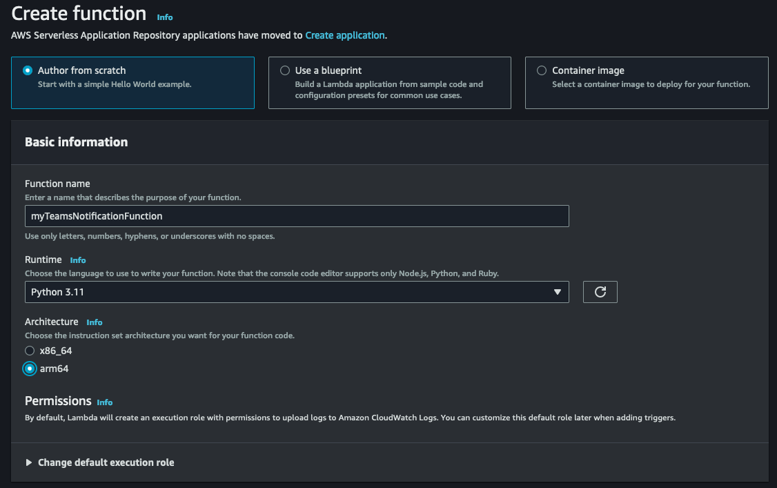 Connecting Microsoft Teams to AWS SNS Topic
